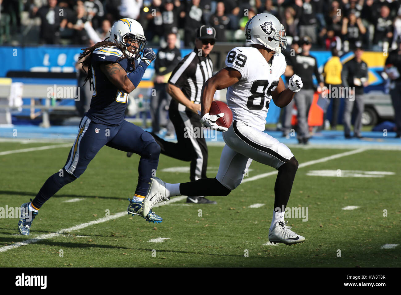 Carson, CA. 31st Dec, 2017. Oakland Raiders wide receiver Amari Cooper ...
