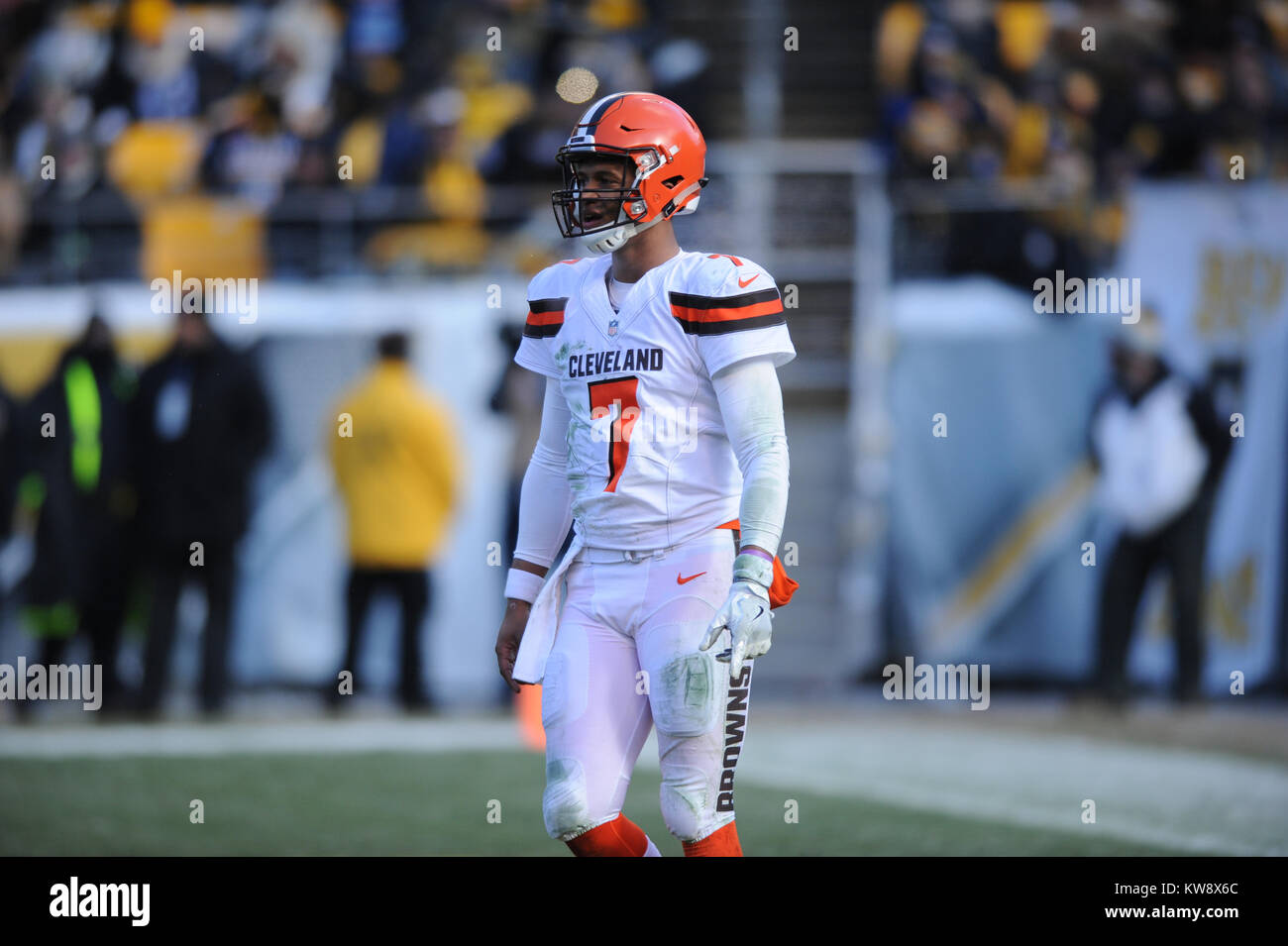 Pittsburgh, PA, USA. 31st Dec, 2017. Browns DeShone Kizer #7 during the ...