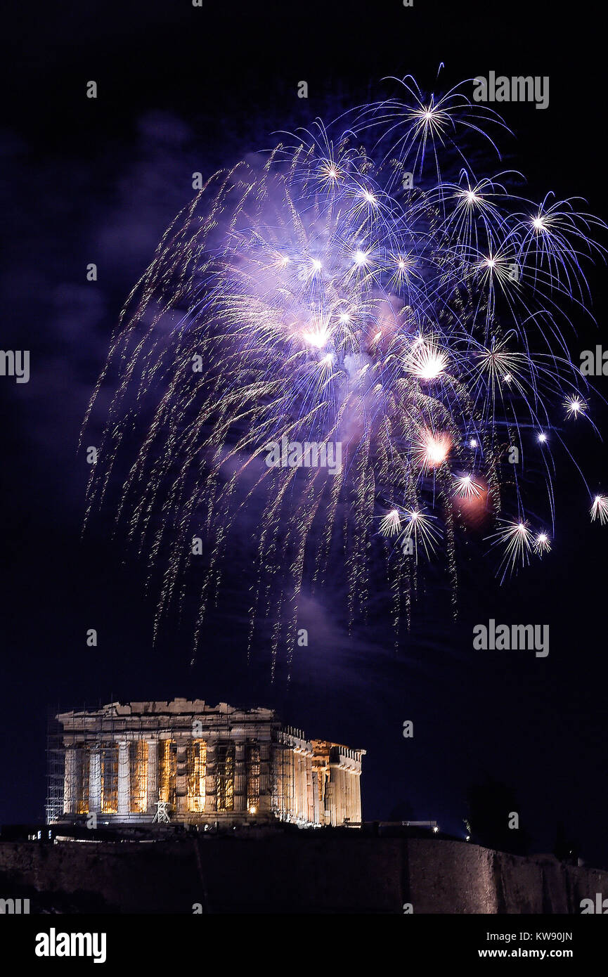 Acropolis fireworks hi-res stock photography and images - Alamy