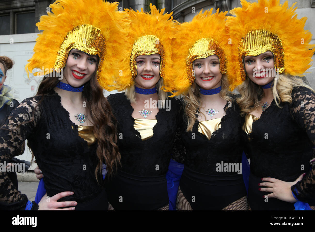 London, UK. 01st Jan, 2018. The world famous London New Year Day Parade took place today with ...