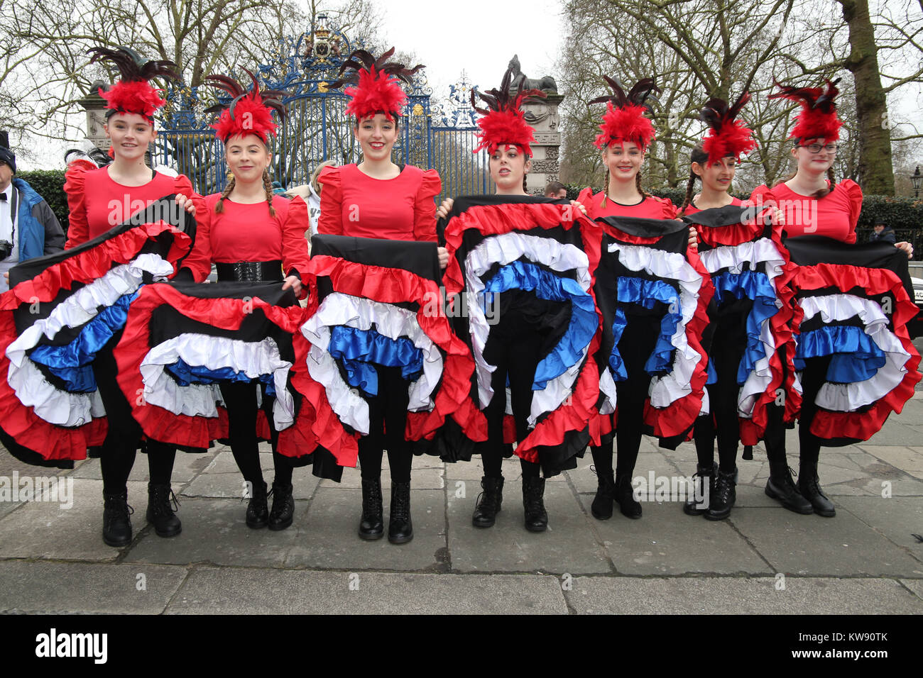 London, UK. 01st Jan, 2018. The world famous London New Year Day Parade took place today with ...
