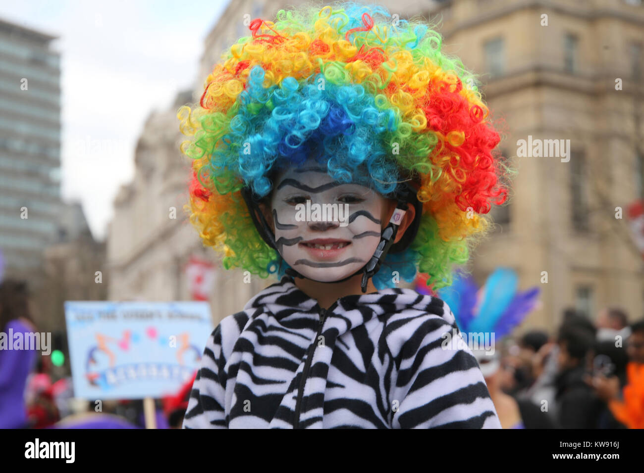 London, UK. 01st Jan, 2018. The world famous London New Year Day Parade took place today with ...