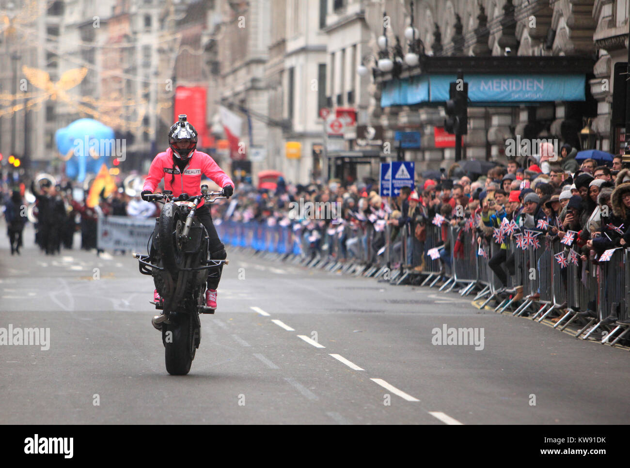 London, UK. 01st Jan, 2018. The world famous London New Year Day Parade took place today with ...