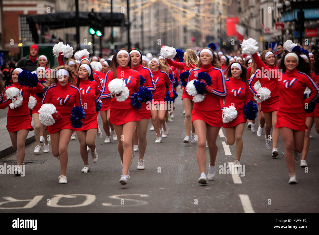 London, UK. 01st Jan, 2018. The world famous London New Year Day Parade took place today with ...