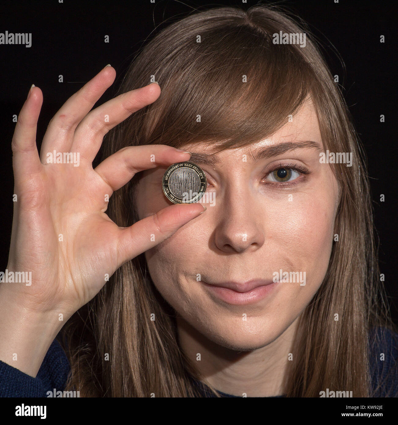 EMBARGOED TO 0001 MONDAY JANUARY 1 Alex Powell from the Royal Mint ...