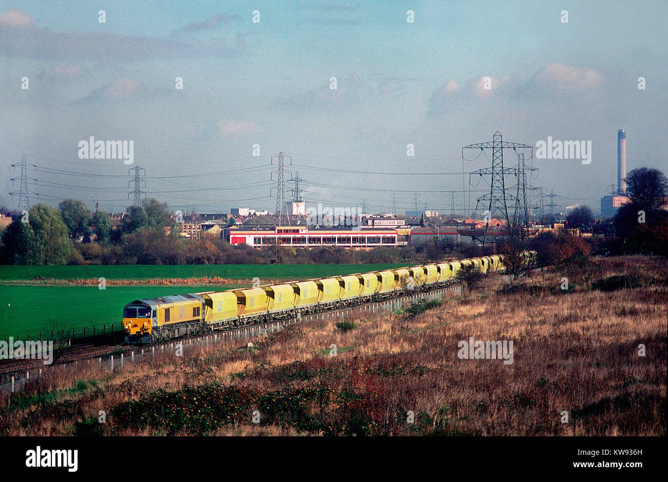 An ARC owned class 59 diesel locomotive number 59101 with a train of ...