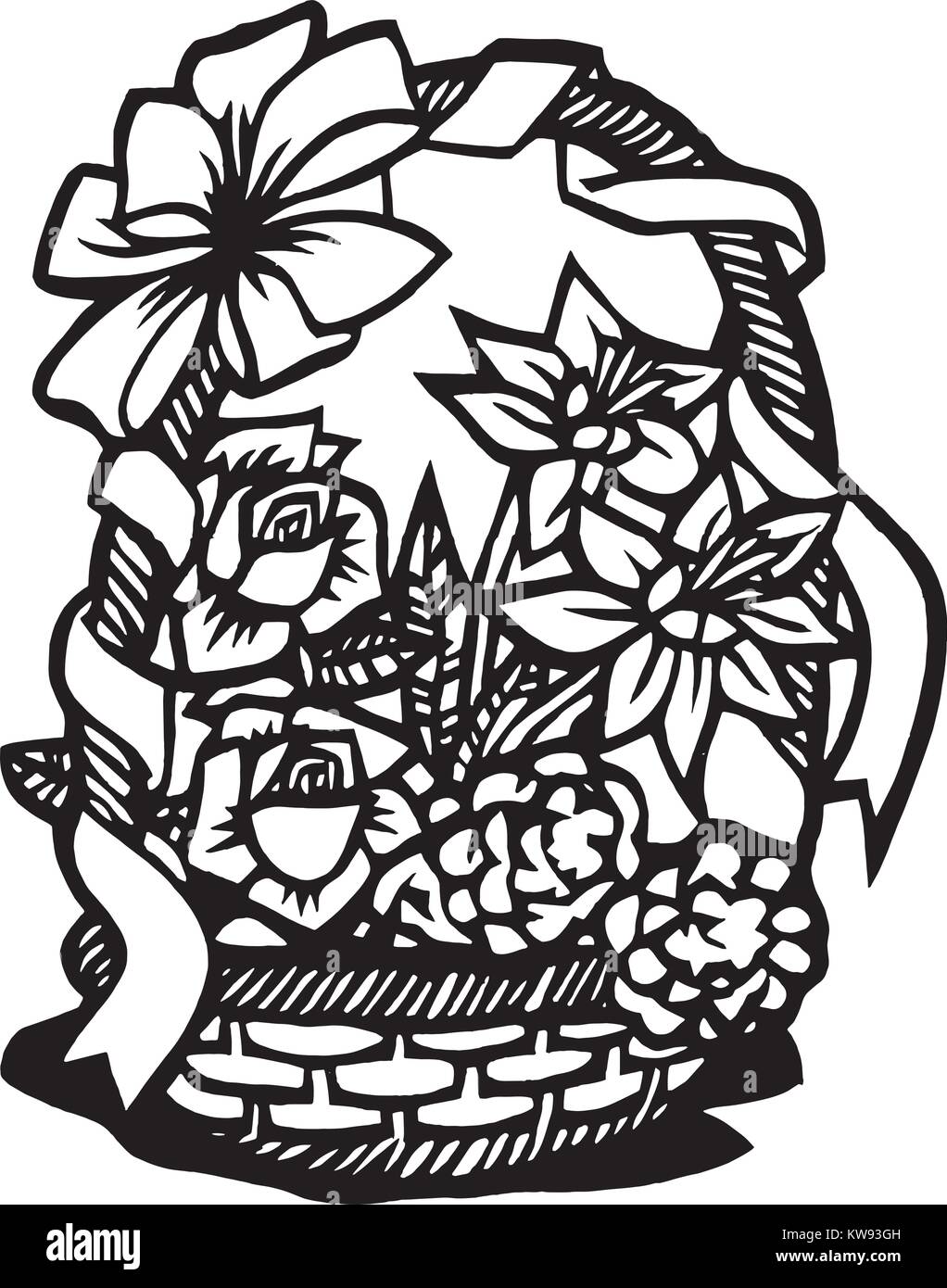 Blossom flower silhouette Stock Vector Images - Alamy