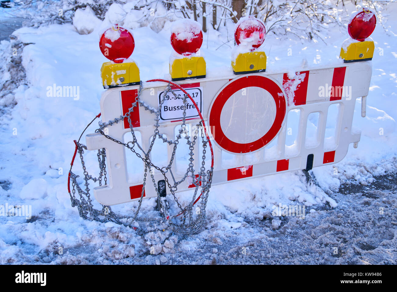 Symbolic photo for snow chains duty in Oberstdorf, Germany, December 29 ...
