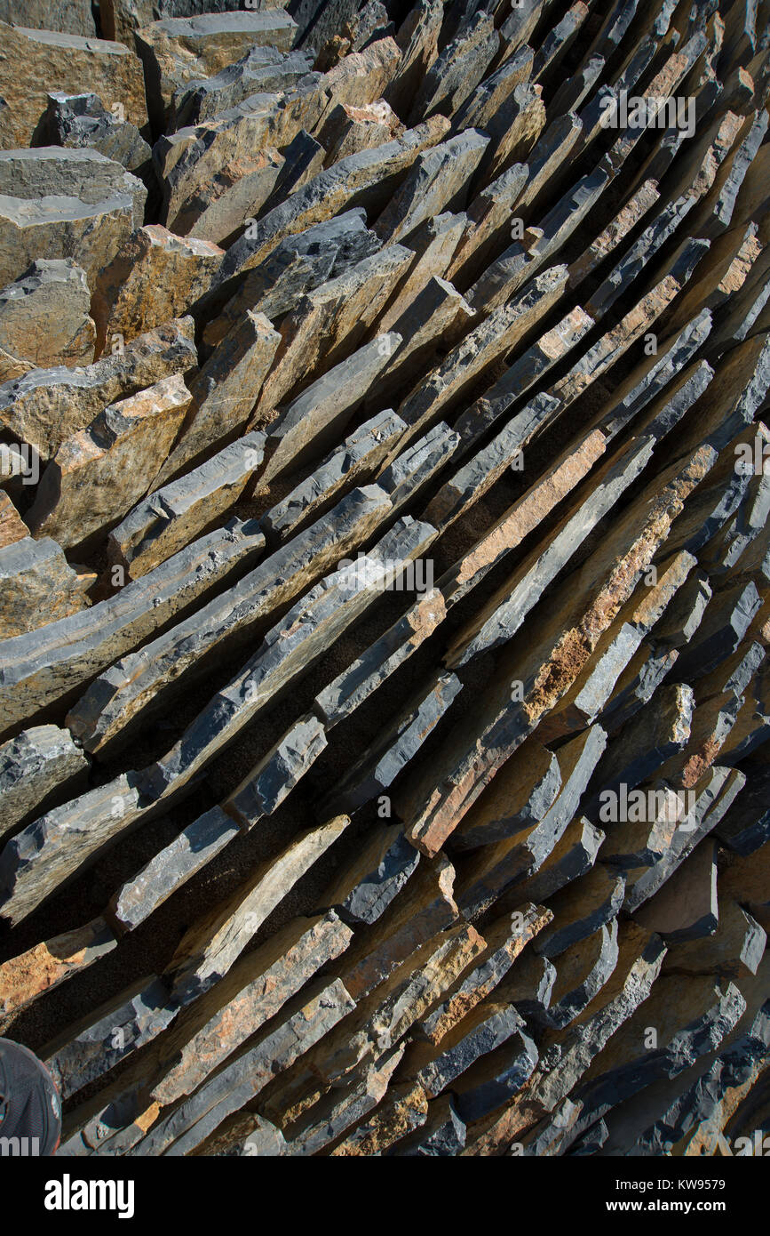 Building a rock rack garden in the city Stock Photo - Alamy