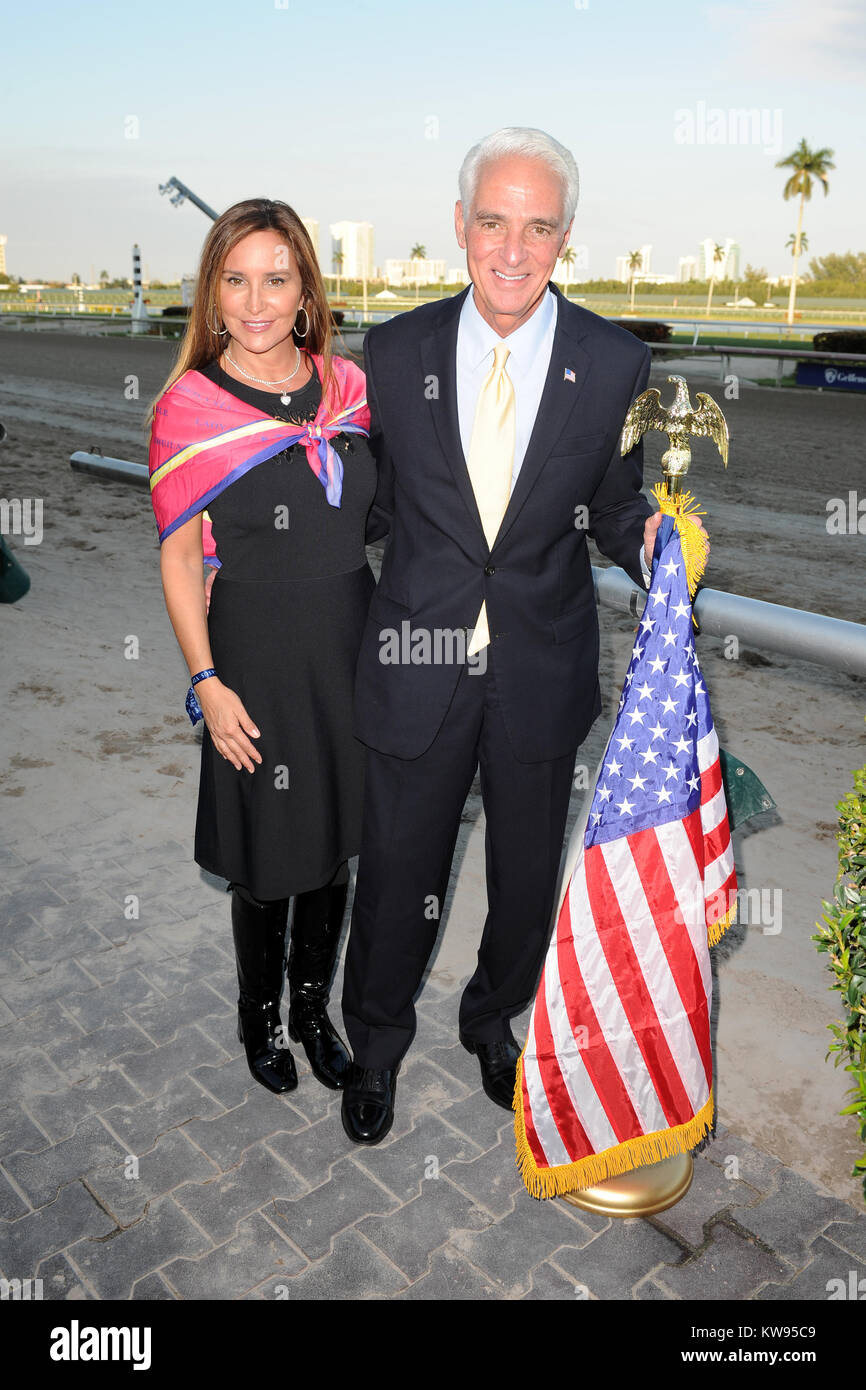 HALLANDALE FL - JANUARY 28: Charlie Crist, Carole Crist attends The ...
