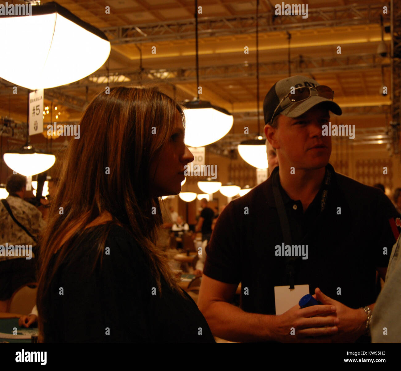 LAS VEGAS - JULY 5: Matt Damon, Luciana Barroso-Damon gets ready to ...