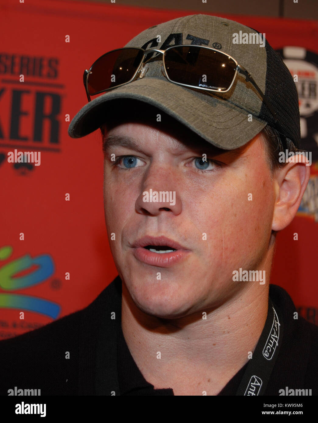 LAS VEGAS - JULY 5: Matt Damon gets ready to compete in the Ante Up for ...