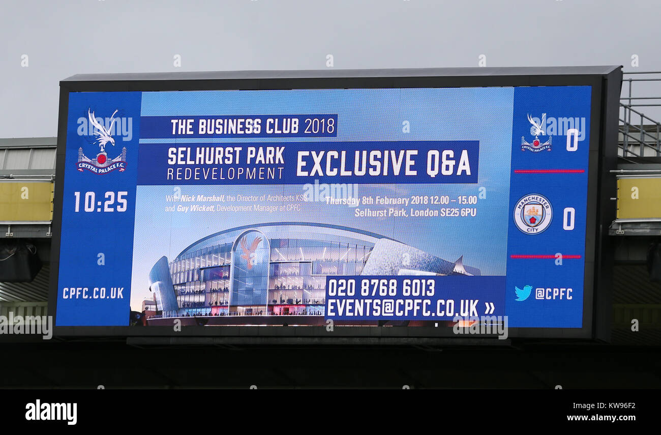 A view of the redevelopments designs on the giant screen during the ...