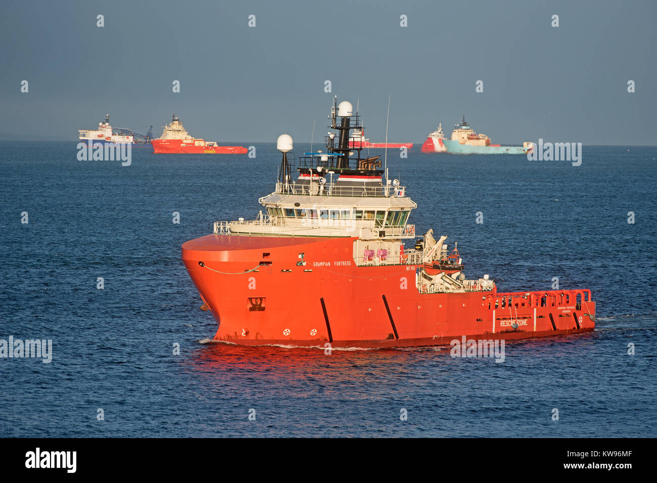Grampian Fortress SAR Standby Safety vessel retuning from the North sea ...