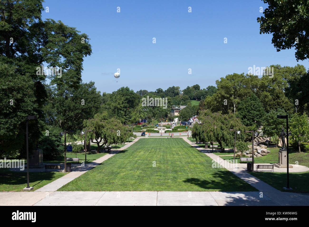 A view across Azalea Gardens in Philadelphia, Pennsylvania, United ...