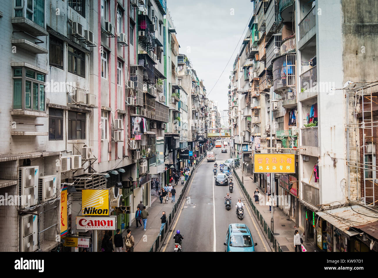 macau buildings and streets Stock Photo - Alamy