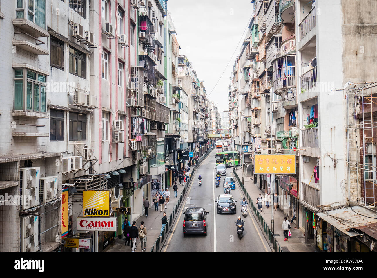 macau buildings and streets Stock Photo - Alamy