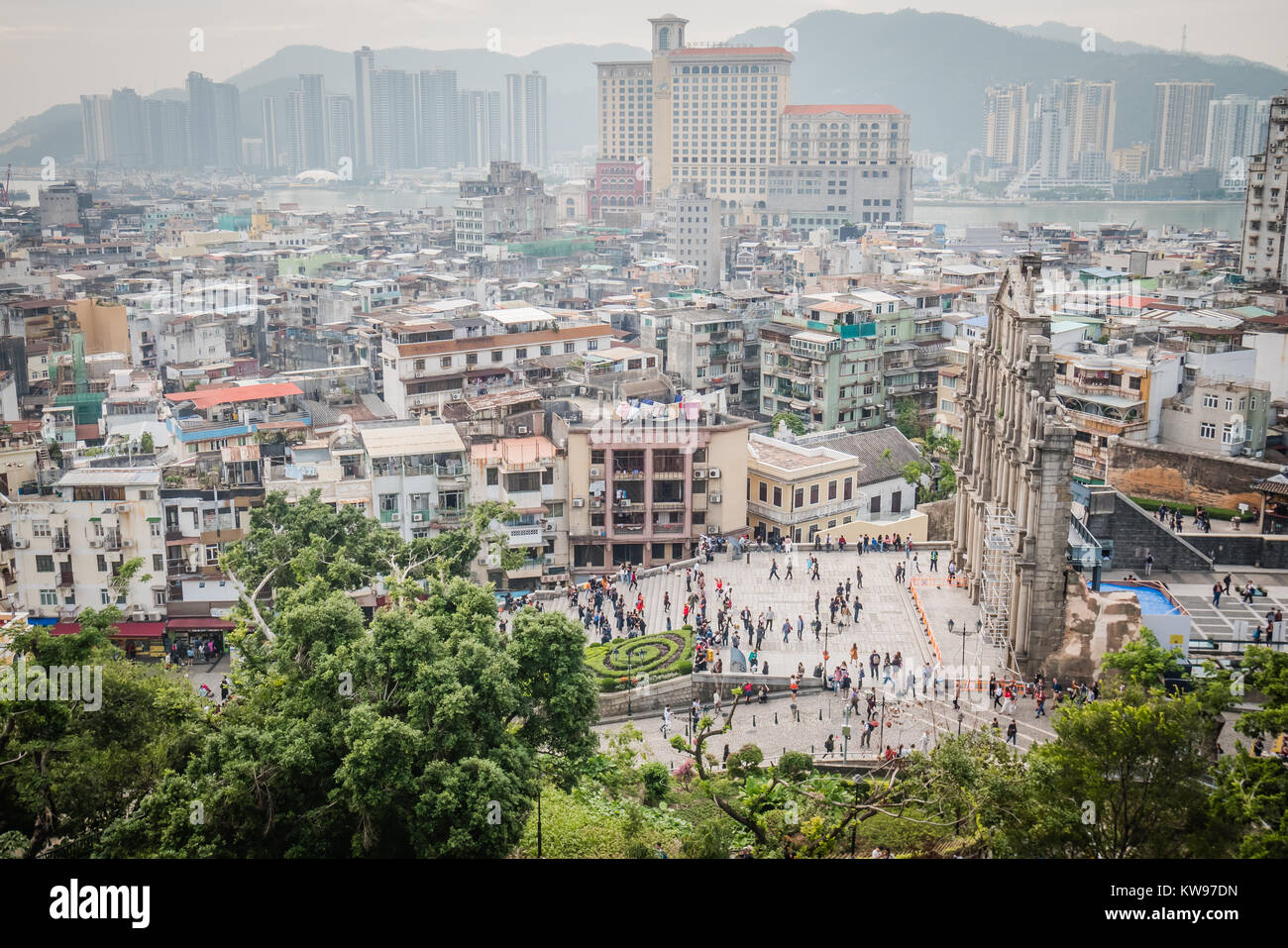 macau buildings and streets Stock Photo - Alamy