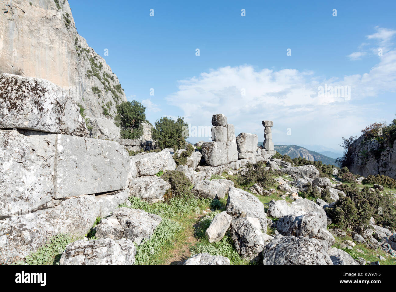 Kapikaya ruins in Isparta city,Turkey Stock Photo - Alamy