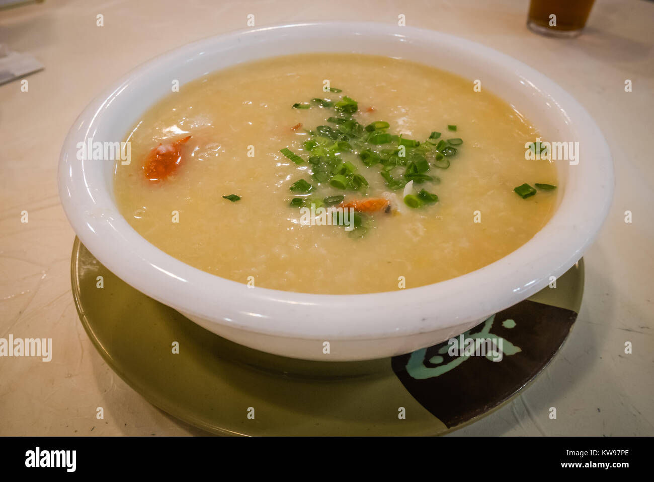 macau famous dish water crab congee Stock Photo - Alamy