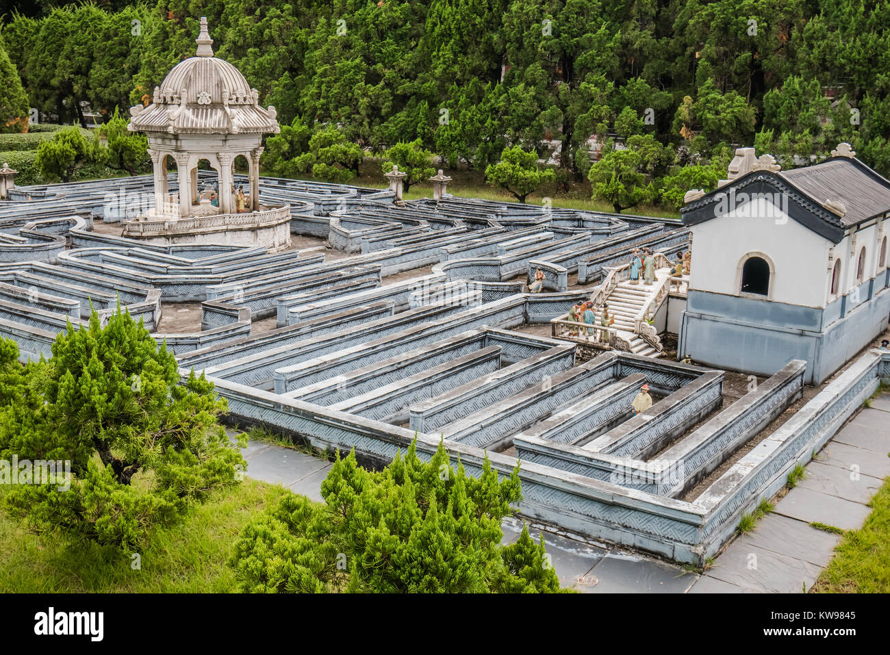 chinese landmark miniature version the maze Stock Photo - Alamy