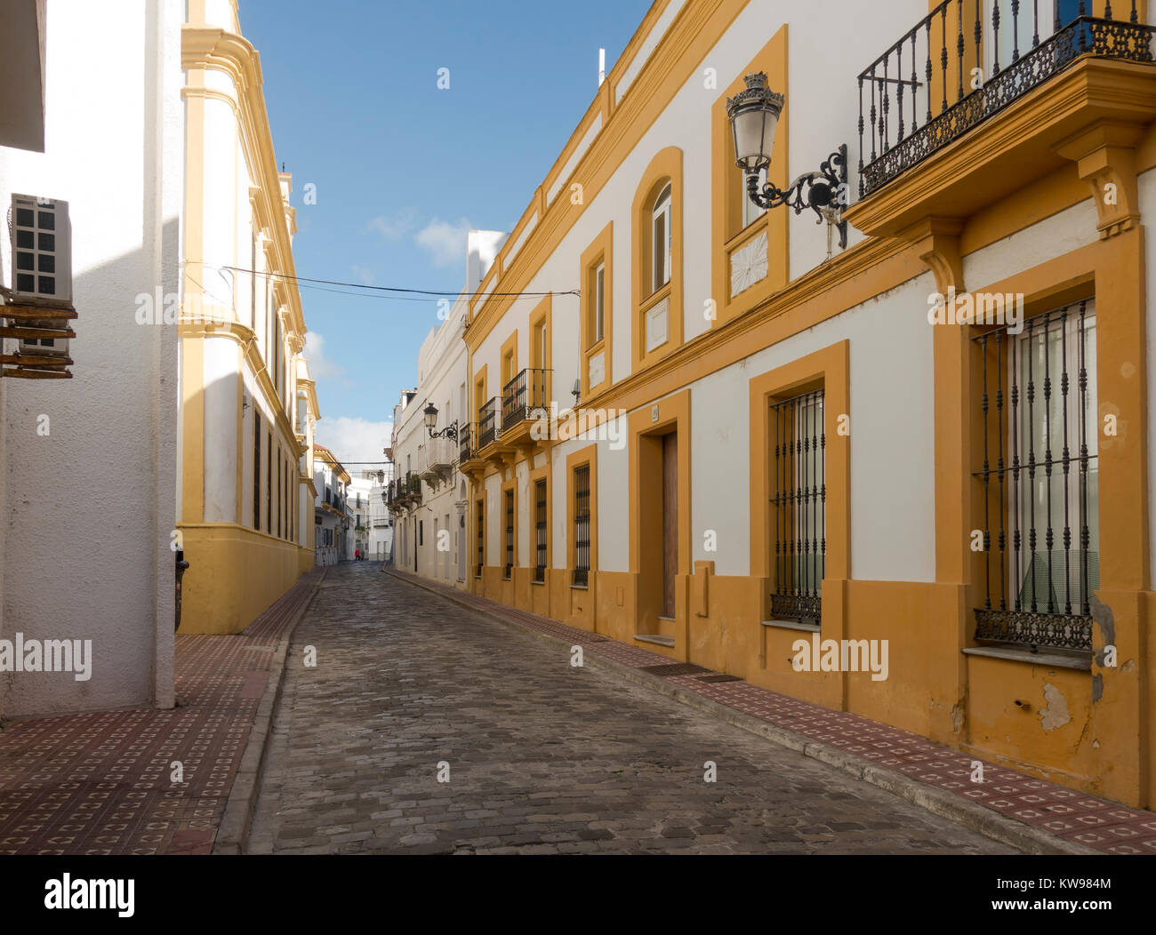 Tarifa Spain. Typical Street View In Tarifa Old Town, Cadiz, Andalusia ...