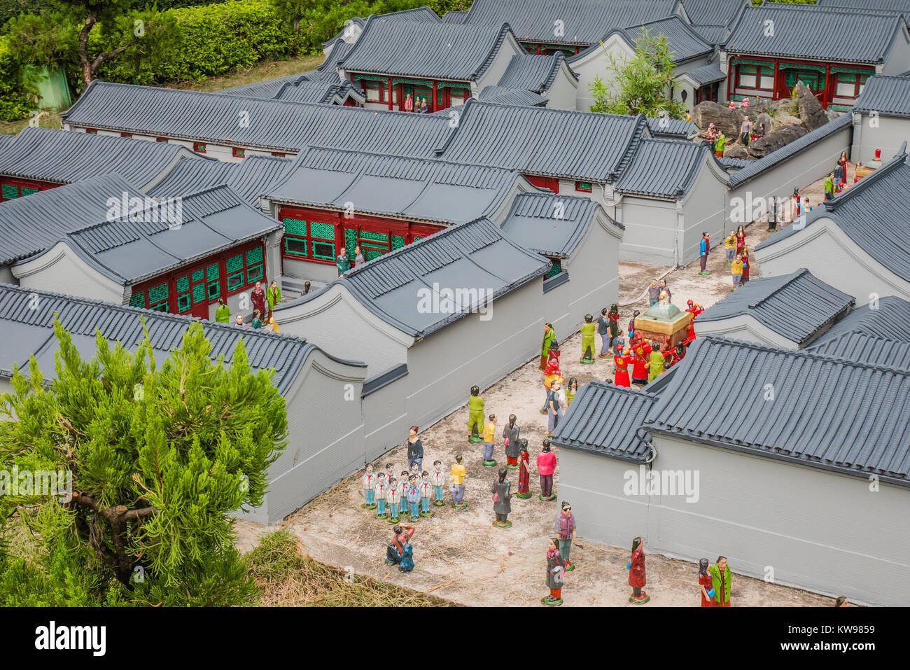 chinese landmark miniature version quadrangle courtyard siheyuan Stock ...