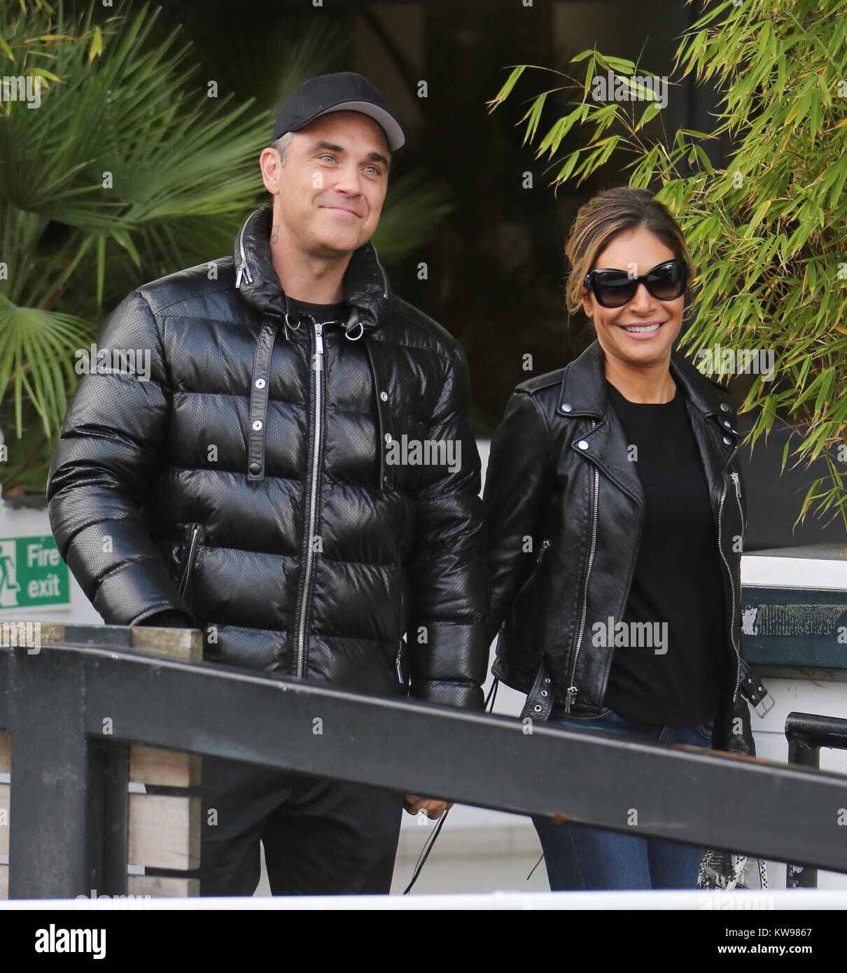 Robbie Williams and Ayda Field outside ITV Studios Featuring: Robbie ...