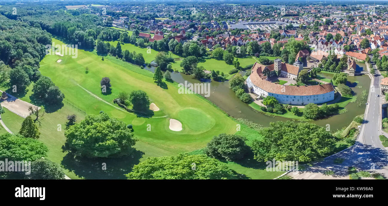 Aerial view of the historic city of Steinfurt, Germany Stock Photo - Alamy