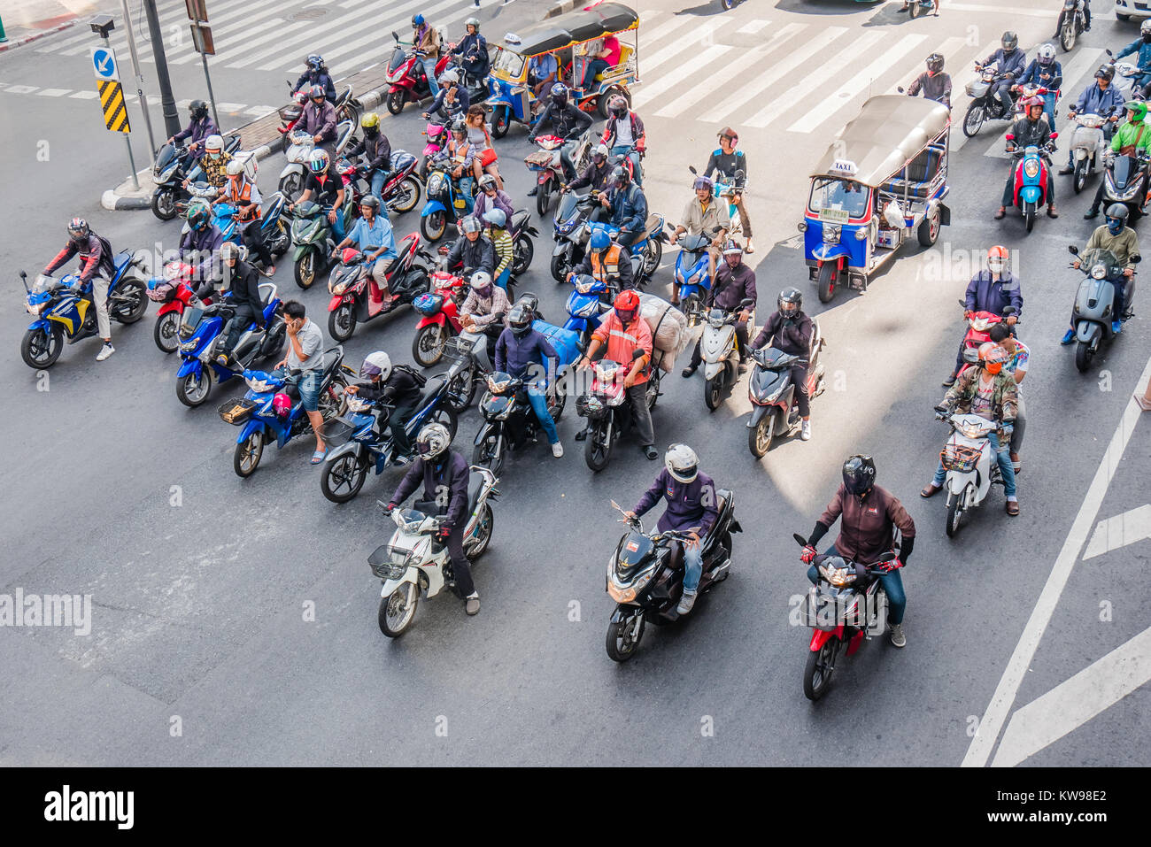 Traffic thailand motorcycles hi-res stock photography and images - Alamy