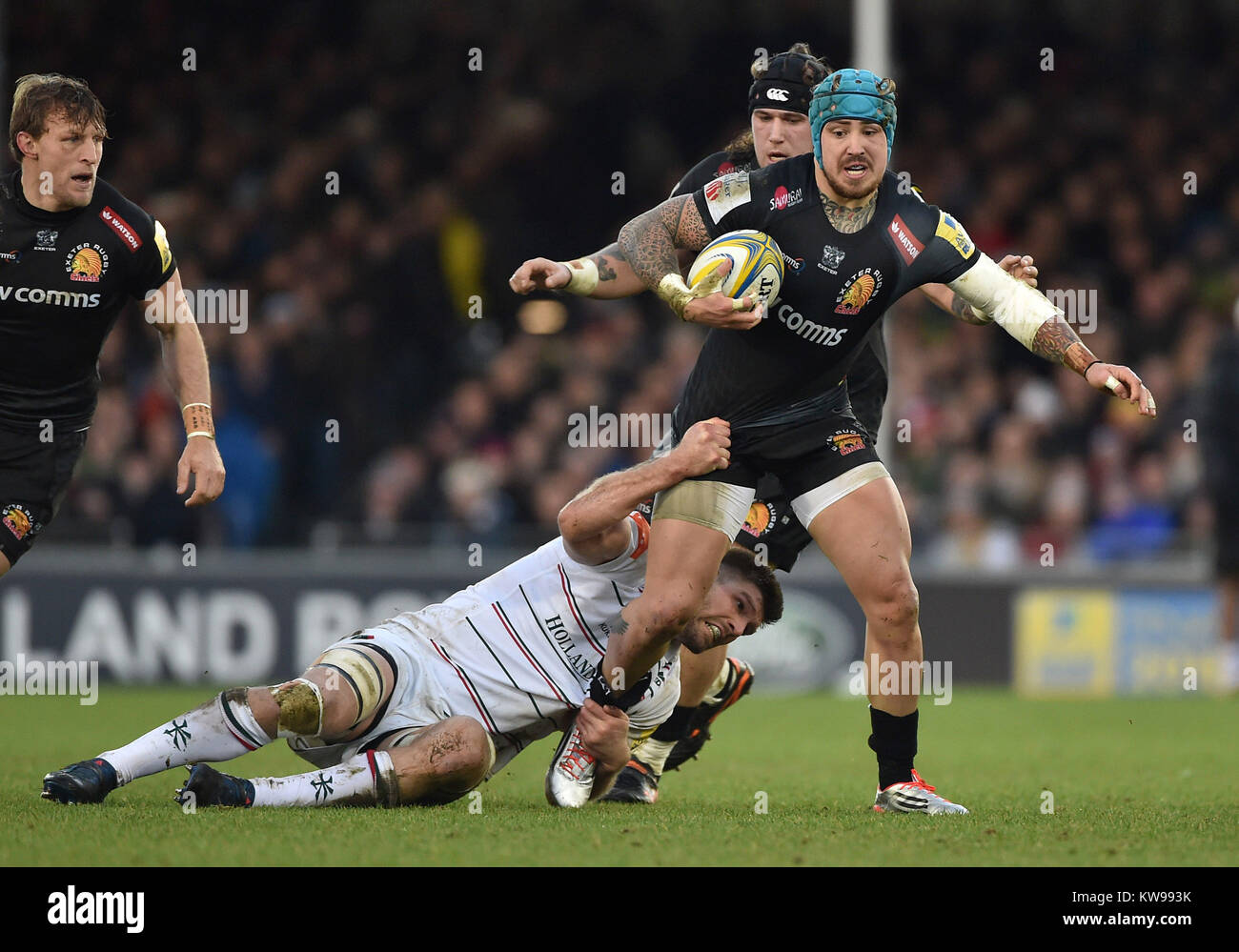 Exeter's Jack Nowell during the Aviva Premiership match at Sandy Park ...