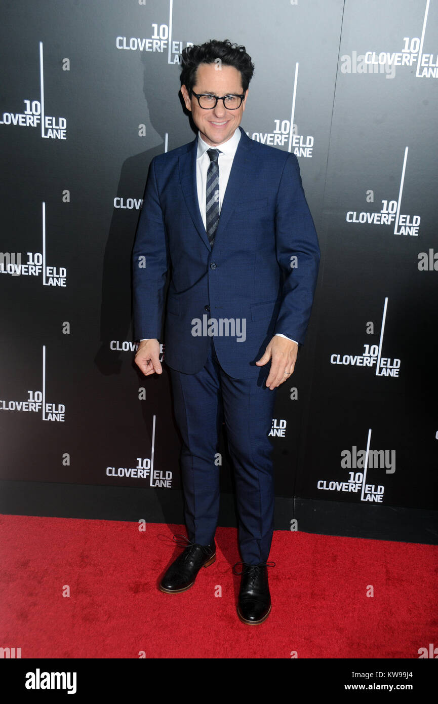 NEW YORK, NY - MARCH 08: J.J. Abrams attends '10 Cloverfield Lane' New ...