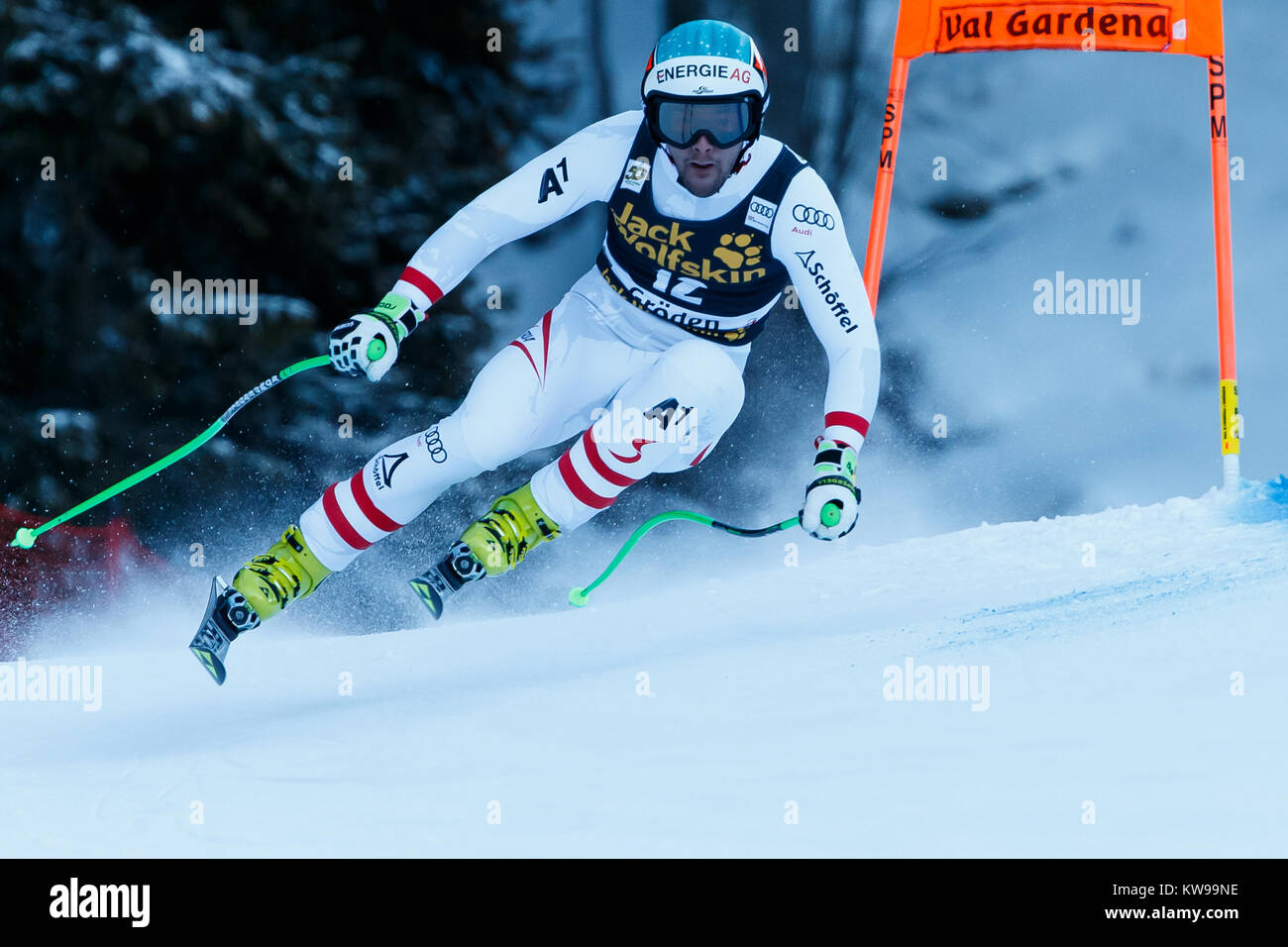 Val Gardena, Italy 16 December 2017. Kriechmayr Vincent (Aut) competing in the Audi Fis Alpine ...