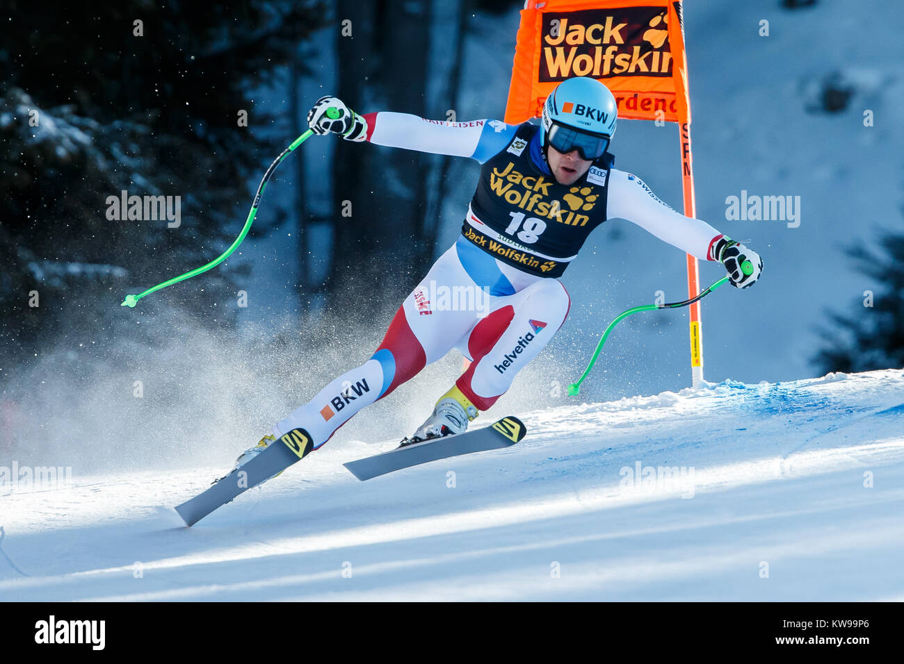 Val Gardena, Italy 16 December 2017. Kueng Patrick (Sui) competing in ...