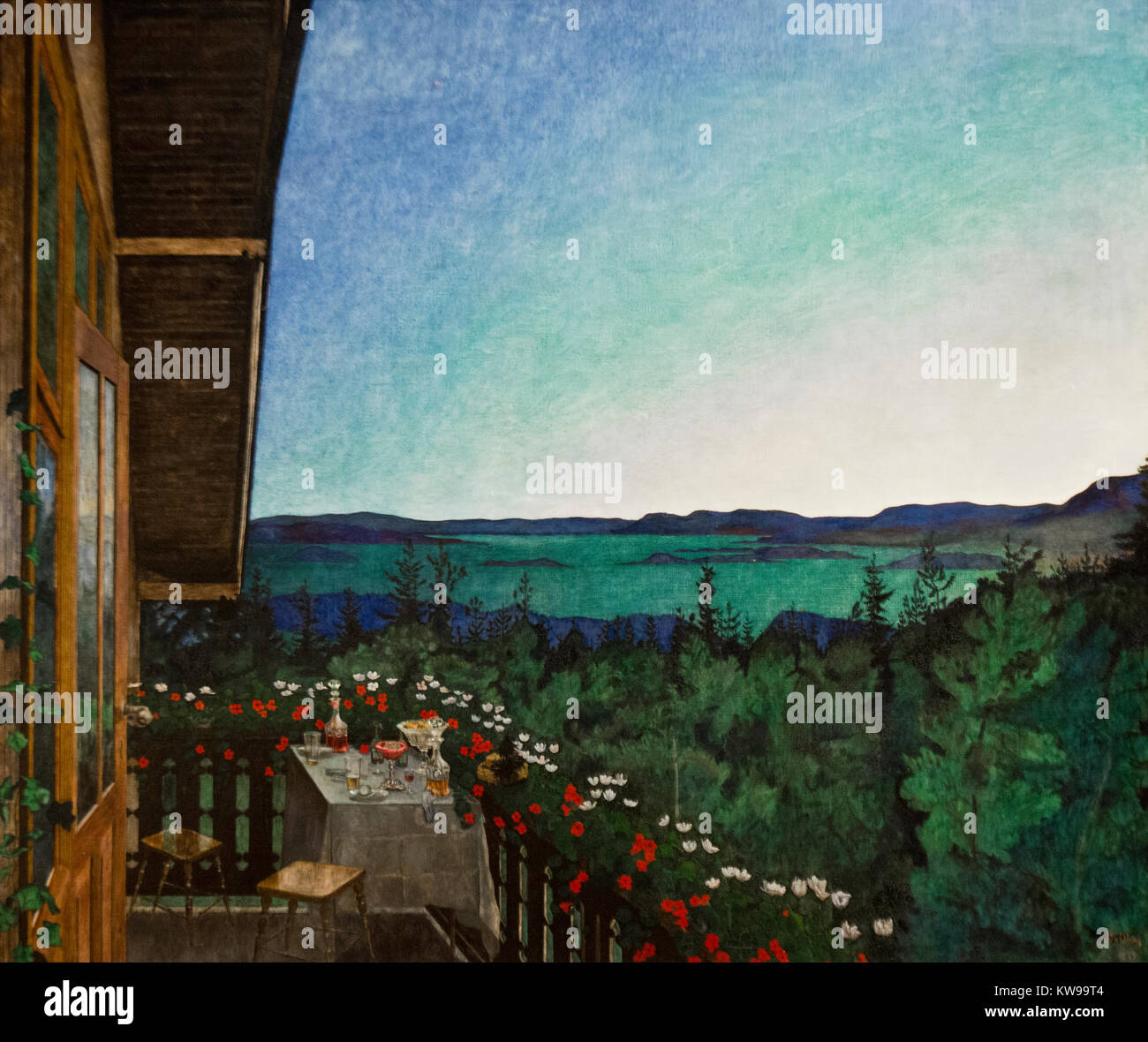 Harald Sohlberg: "Summer Night" (1899 Stock Photo - Alamy