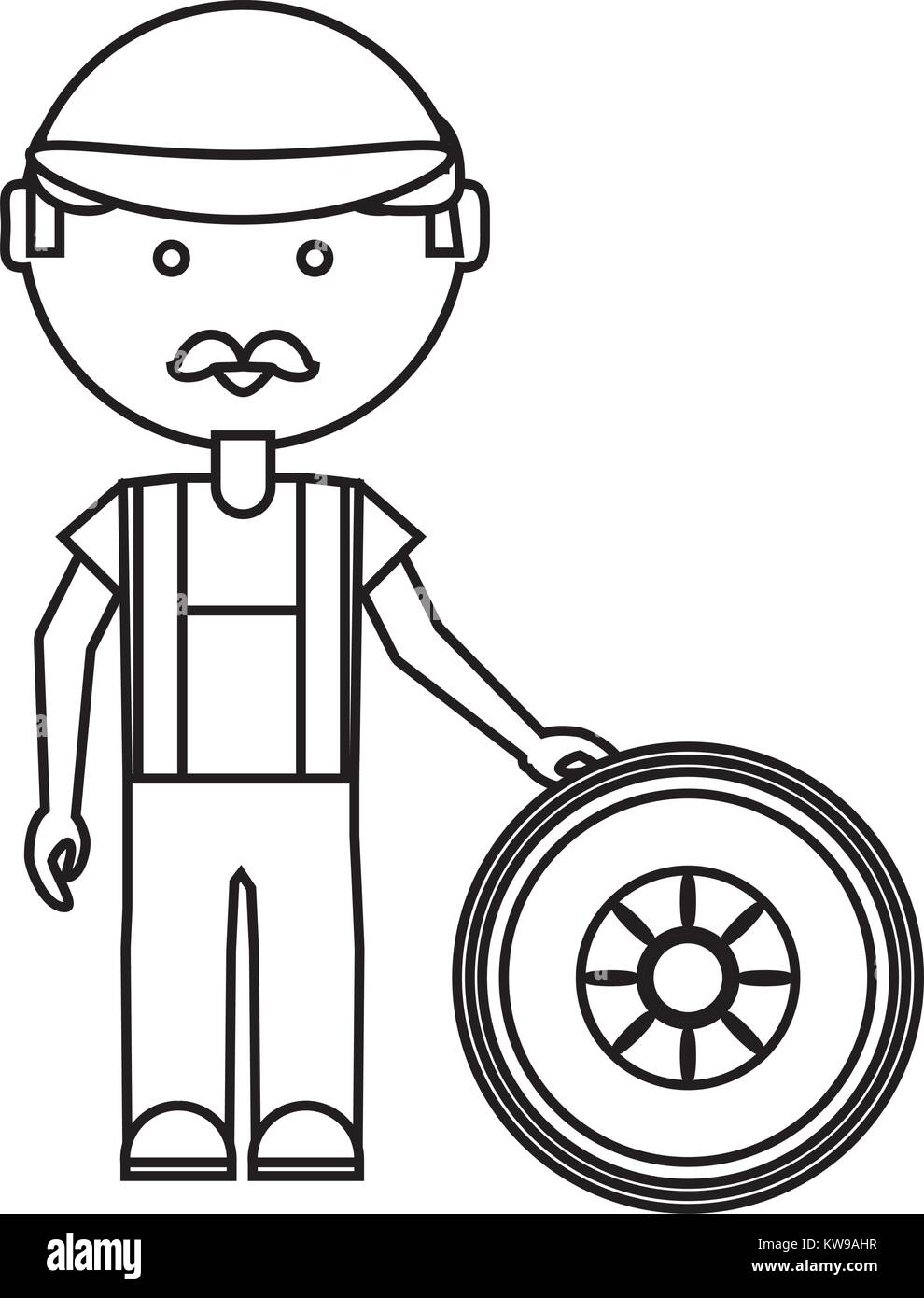 cartoon mechanic man icon Stock Vector Image & Art - Alamy