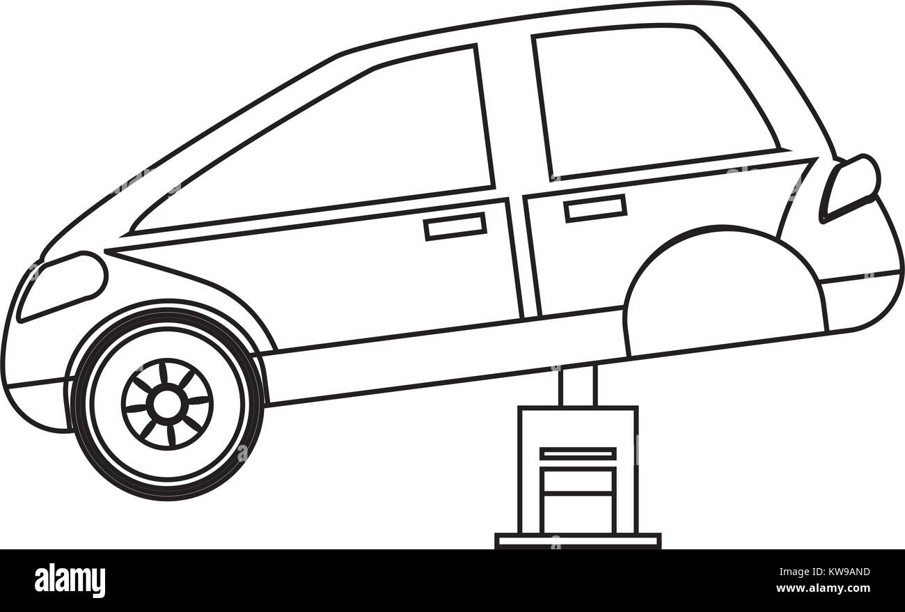 car lift machine icon Stock Vector Image & Art - Alamy