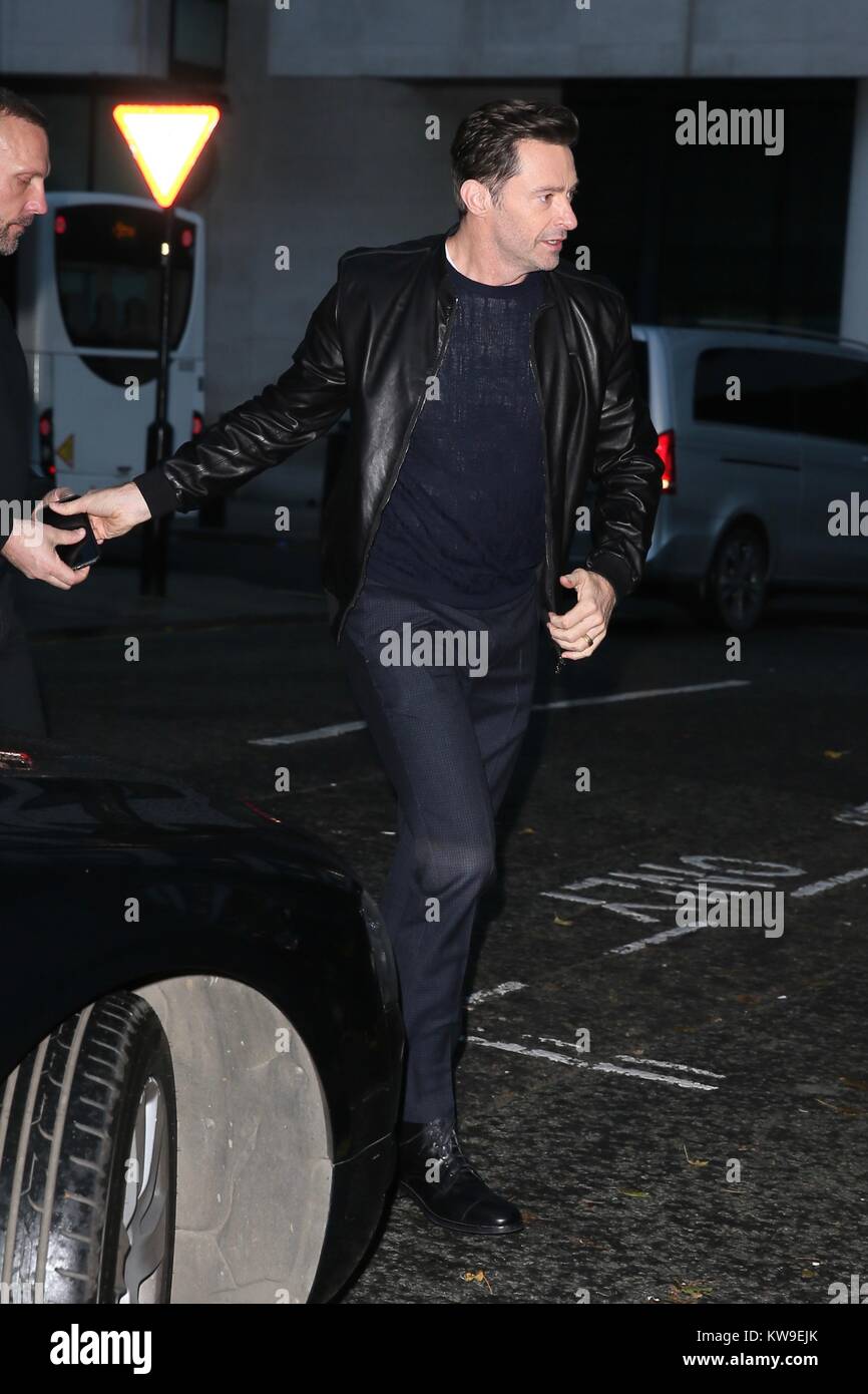 Hugh Jackson seen arriving at Radio 2 Featuring: Hugh Jackman Where ...