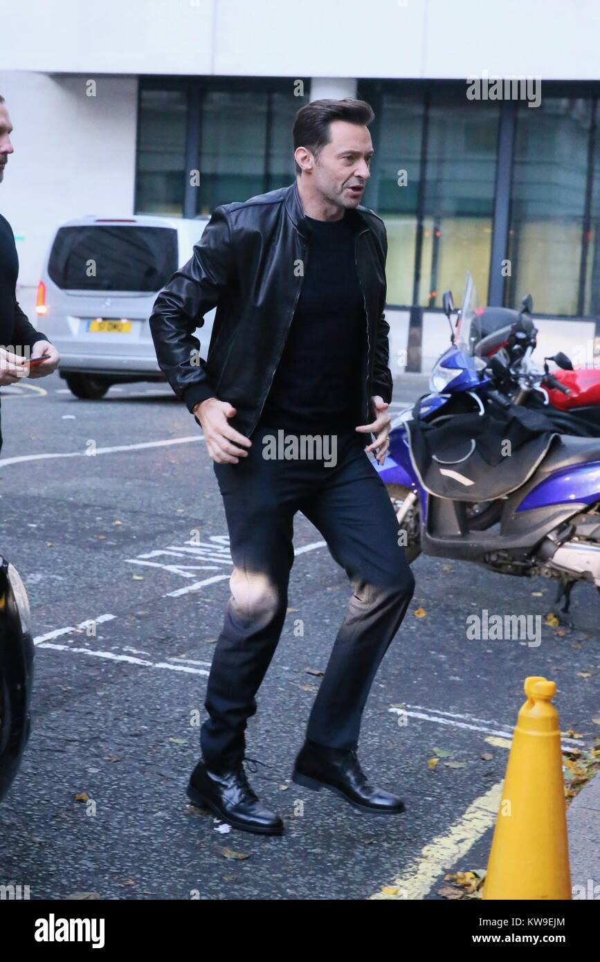 Hugh Jackson seen arriving at Radio 2 Featuring: Hugh Jackman Where ...