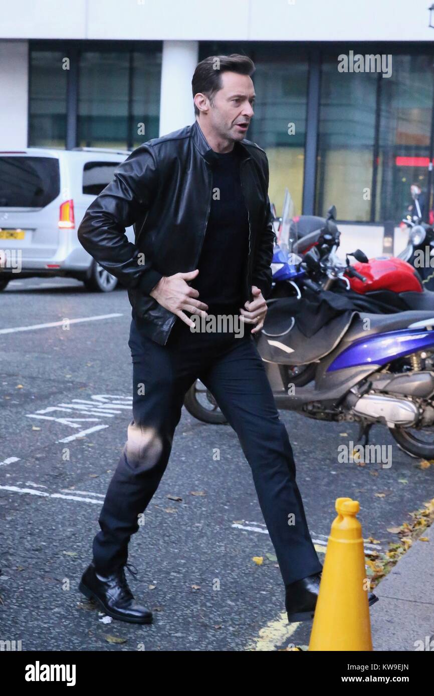 Hugh Jackson seen arriving at Radio 2 Featuring: Hugh Jackman Where ...