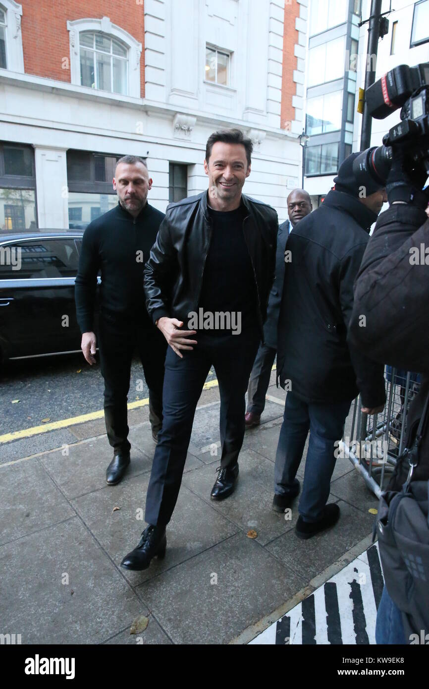 Hugh Jackson seen arriving at Radio 2 Featuring: Hugh Jackman Where ...