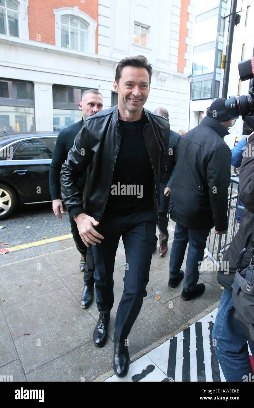 Hugh Jackson seen arriving at Radio 2 Featuring: Hugh Jackman Where ...