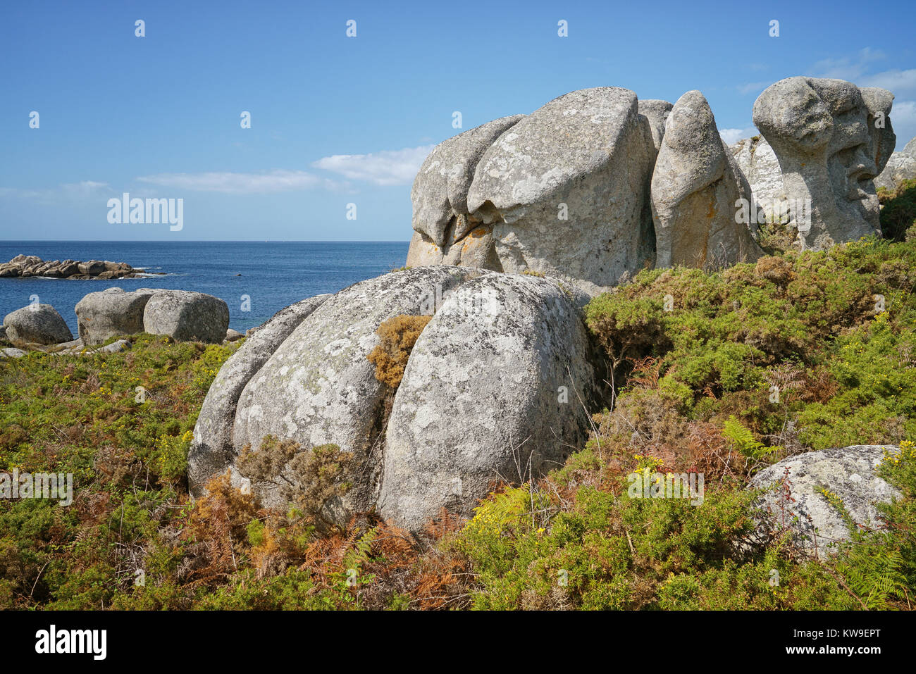 Beautiful landscape of Galicia, coastline close to O Grove, Spain ...