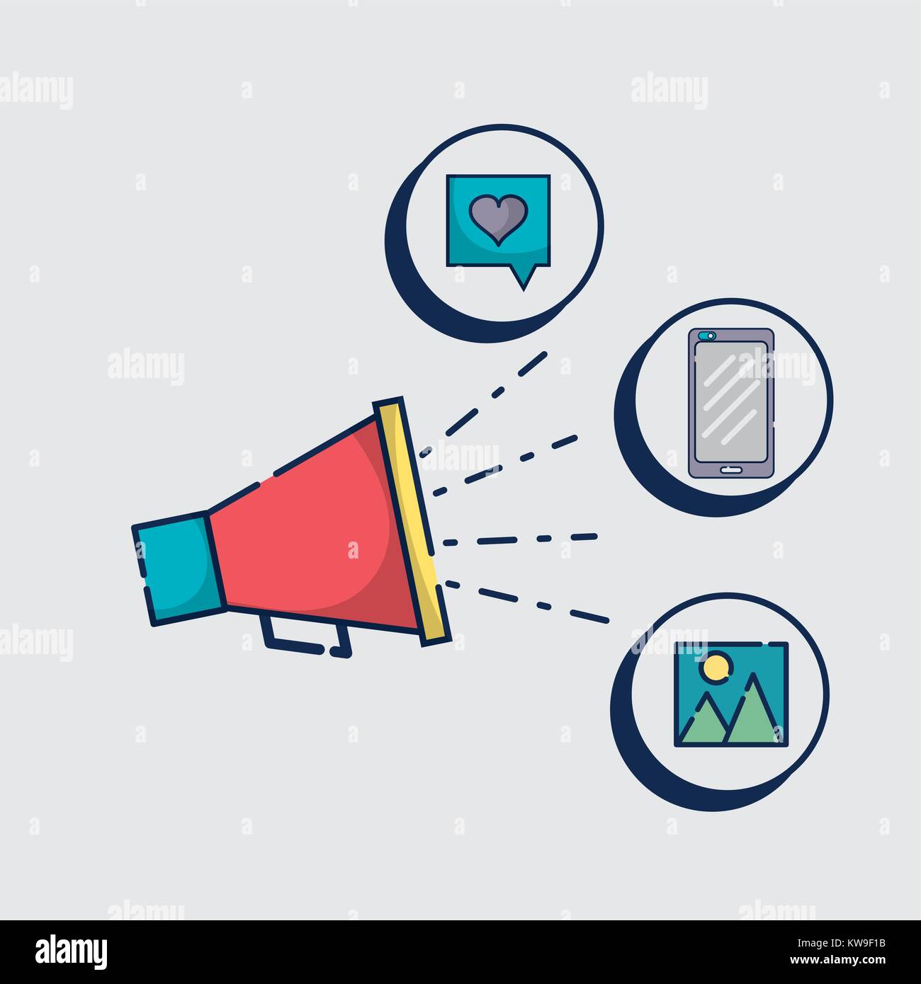 social network media connection element vector illustration Stock ...