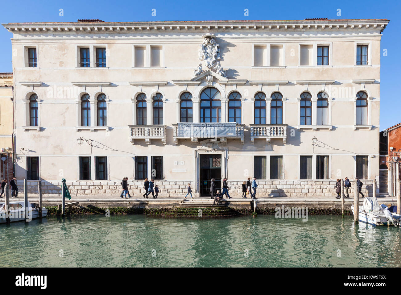 Exterior view of the Murano Glass Museum, Museo del Vetro, Murano ...