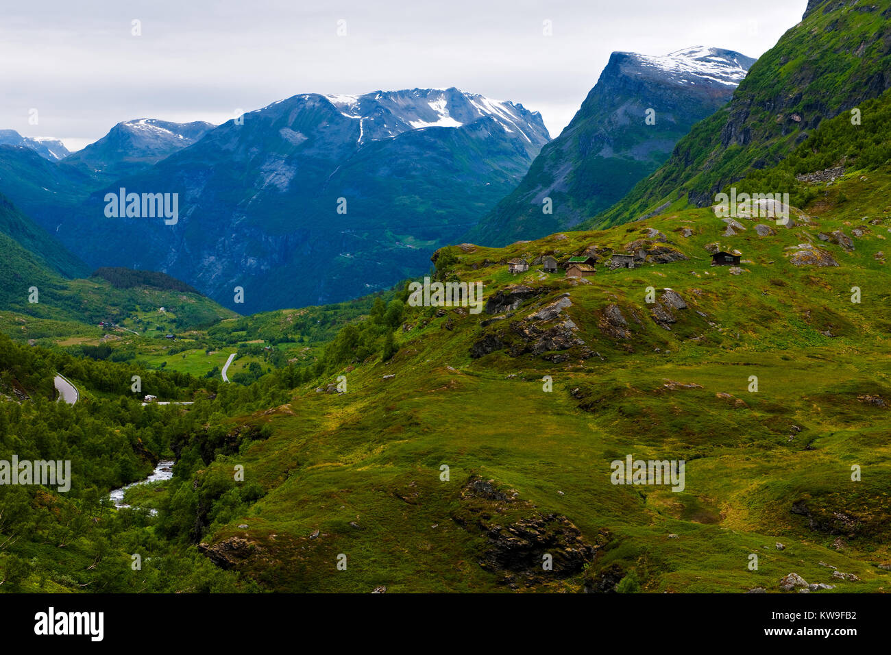 Norwegian mountain landscape Stock Photo - Alamy