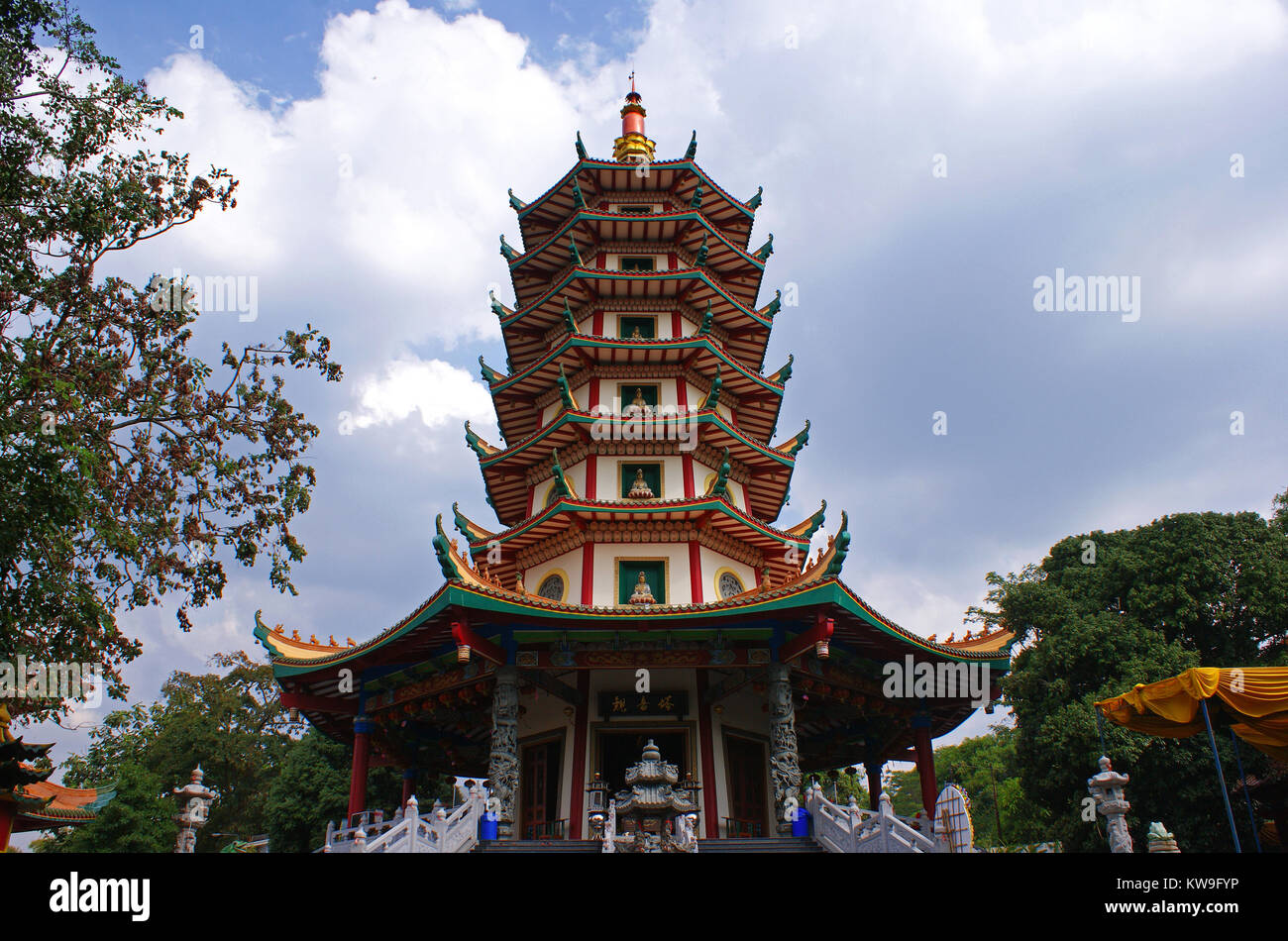 Pagoda Budhagaya Watugong Temple, Ungaran, Semarang, Central Java ...