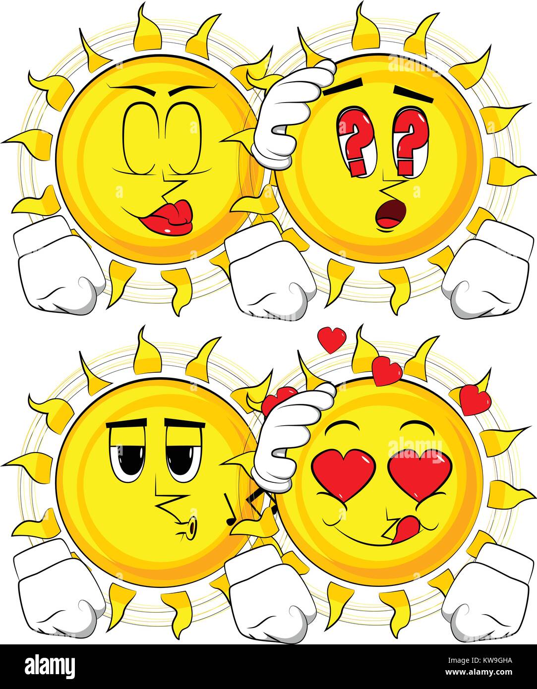 Female love emoticon cartoon design hi-res stock photography and images ...