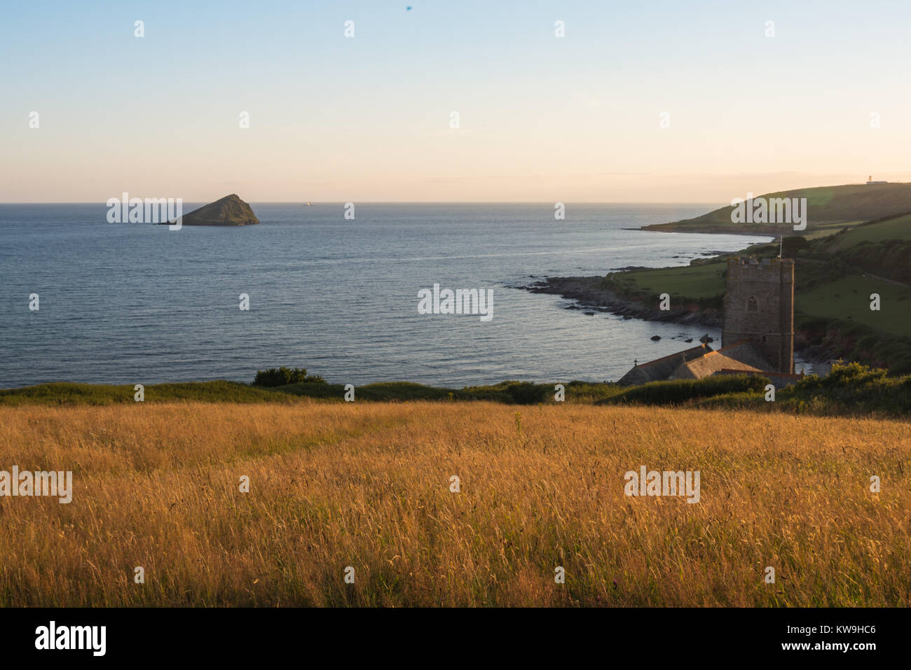 Overlooking Wembury on Summers evening Stock Photo - Alamy