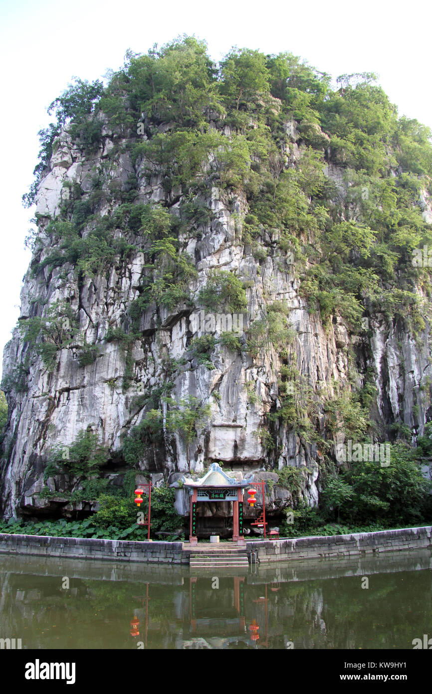 Solitary rock in the park, Guilin, China Stock Photo - Alamy